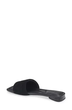 Nordstrom Brynn Leather Slide Sandal - Black