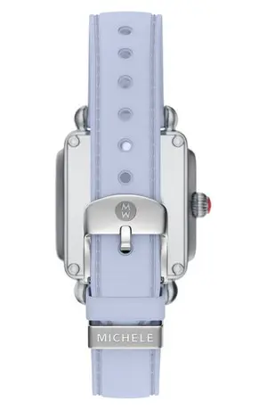 Michele Deco Sport Mid Silicone Strap Watch