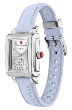 Michele Deco Sport Mid Silicone Strap Watch