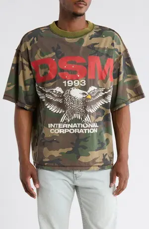 DIET STARTS MONDAY Eagle Cotton Graphic T-shirt