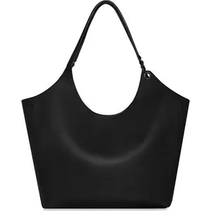 Rebecca Minkoff Leather Tote With Convertible Straps - Black