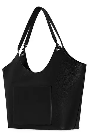 Rebecca Minkoff Leather Tote With Convertible Straps - Black