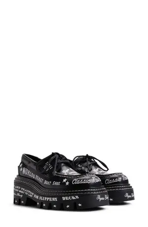 Sperry X Monse Authentic Original 2-eye Lug Boat Shoe - Black Graphic