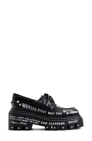 Sperry X Monse Authentic Original 2-eye Lug Boat Shoe - Black Graphic