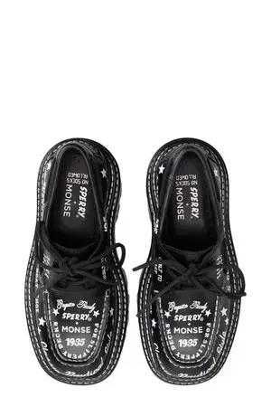 Sperry X Monse Authentic Original 2-eye Lug Boat Shoe - Black Graphic