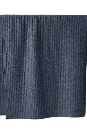 LANDS' END Seed Stitch Quilt - Dark Chambray
