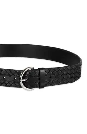 Cole Haan Woven Leather Belt - Black