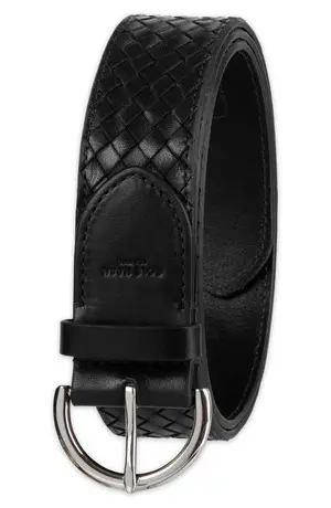 Cole Haan Woven Leather Belt - Black