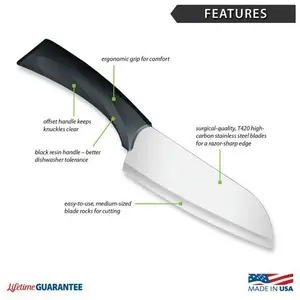 RADA Cutlery 6.5-inch Cook's Knife Stainless Blade Anthem Wave Handle