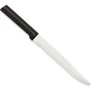 RADA Cutlery 7-inch Serrated Slicer Stainless Steel Blade - Black