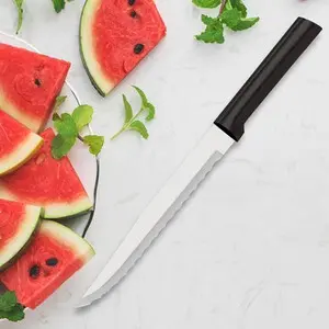 RADA Cutlery 7-inch Serrated Slicer Stainless Steel Blade - Black