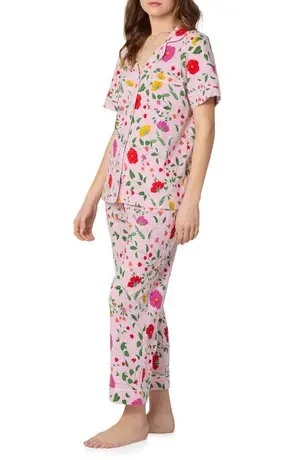 BEDHEAD PAJAMAS Print Stretch Organic Cotton Crop Pajamas