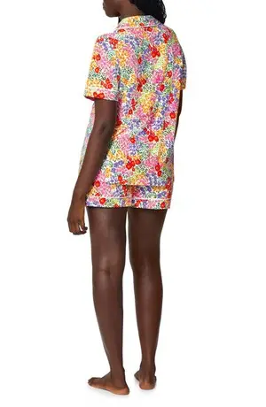 BEDHEAD PAJAMAS Print Stretch Organic Cotton Short Pajamas - Spring Fields