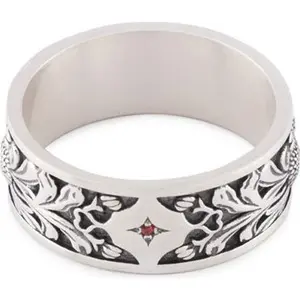 SERGE DENIMES Kabuto Band Ring - Silver