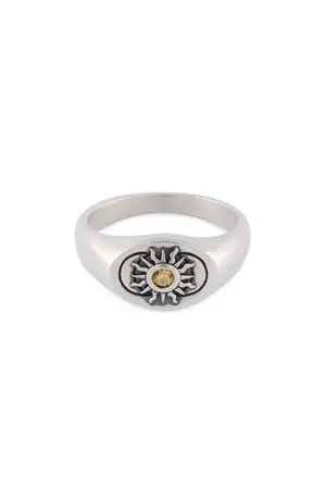 SERGE DENIMES Helios Signet Ring - Silver