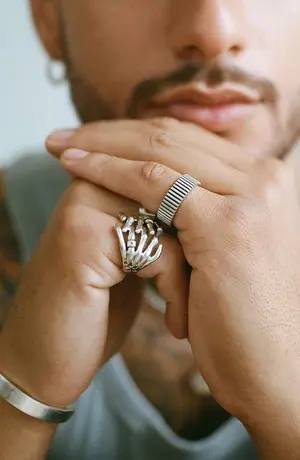 SERGE DENIMES Skeleton Hands Ring