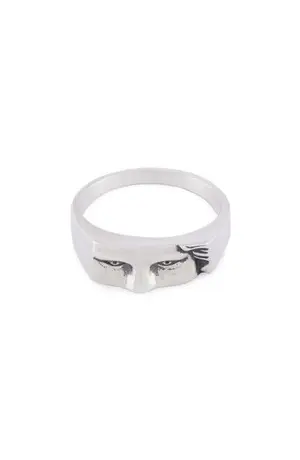 SERGE DENIMES Zeus Sterling Signet Ring - Silver