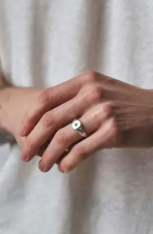 SERGE DENIMES Envy Signet Ring - Silver
