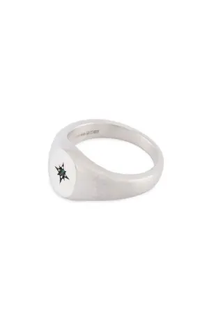 SERGE DENIMES Envy Signet Ring - Silver