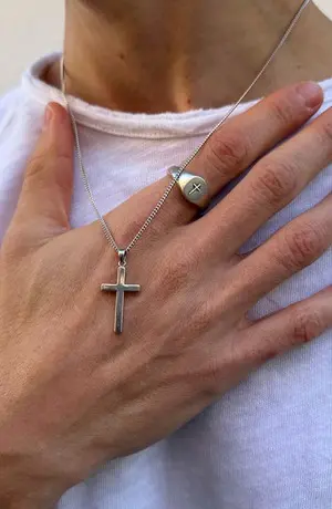 SERGE DENIMES Sterling Cross Signet Ring