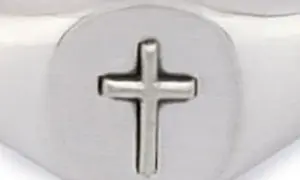 SERGE DENIMES Sterling Cross Signet Ring