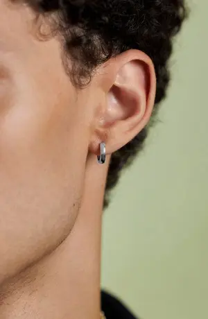 SERGE DENIMES Single Sterling Huggie Hoop Earring