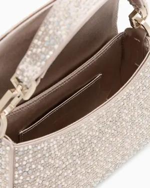 Giorgio Armani La Prima Soft Mini Bag In Satin And Rhinestones