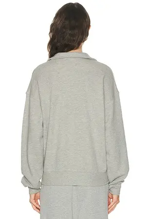 Eterne Oversized Half Zip Sweatshirt - Heather Grey