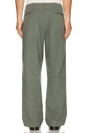 BEAMS Mil Trousers Herringbone - Sage