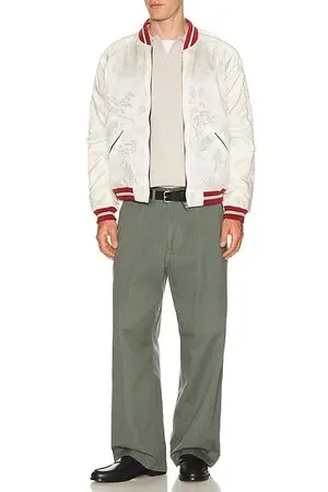 BEAMS Mil Trousers Herringbone - Sage