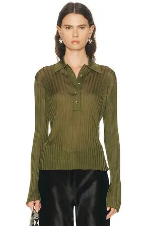 Khaite Vin Ribbed Knit Top
