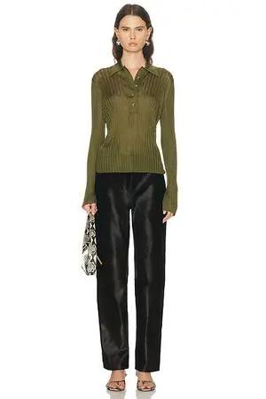 Khaite Vin Ribbed Knit Top