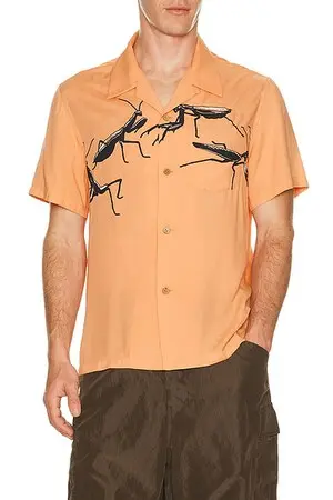 JW Anderson Short Sleeve Camp Collar Shirt - Peach
