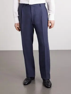 Rubinacci Ciro Straight-leg Linen Suit Trousers