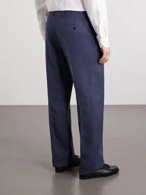 Rubinacci Ciro Straight-leg Linen Suit Trousers
