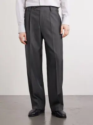 MFPEN Straight-leg Pleated Wool Trousers