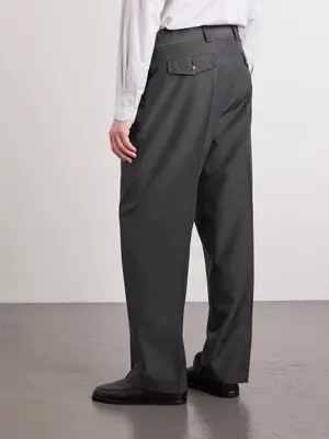 MFPEN Straight-leg Pleated Wool Trousers