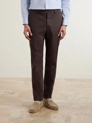 SLOWEAR Tapered Stretch-cotton Trousers