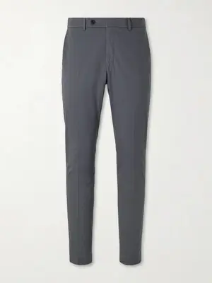 SLOWEAR Tapered Stretch-cotton Trousers - Gray