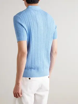 Polo Ralph Lauren Cable-knit Cotton Polo Shirt