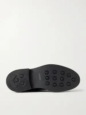 VINNY'S Officer Polished-leather Derby Shoes - Black