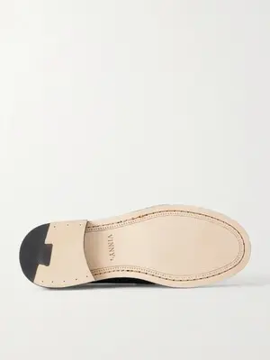 VINNY'S Yardee Polished-leather Penny Loafers