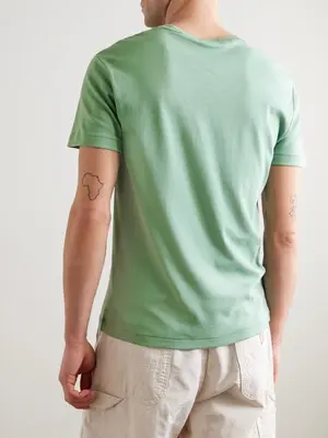 Polo Ralph Lauren Logo-embroidered Cotton-jersey T-shirt - Green
