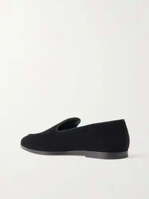 VINNY'S Marcel Suede Loafers - Black