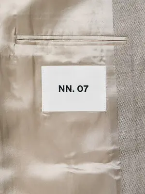 Nn07 Jordin 10027 Double-breasted Linen And Wool-blend Suit Jacket
