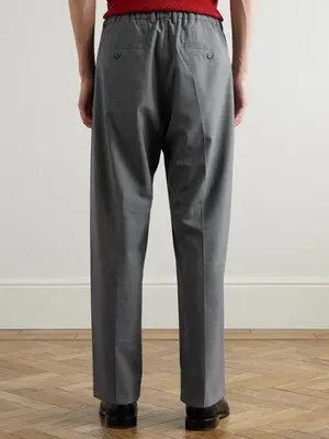 Nn07 Kay 10037 Wide-leg Pleated Woven Trousers - Gray