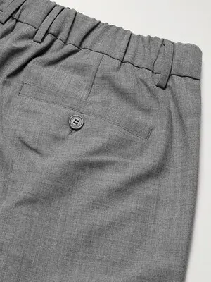Nn07 Kay 10037 Wide-leg Pleated Woven Trousers - Gray