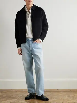 Nn07 Alban 8447 Wool-blend Felt Jacket - Black