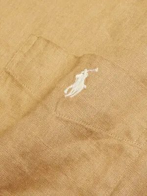 Polo Ralph Lauren Clady Logo-embroidered Linen Shirt - Orange