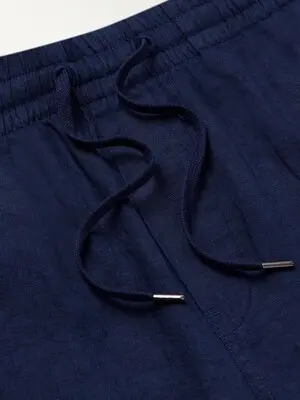 Polo Ralph Lauren Prepster Straight-leg Linen Drawstring Shorts - Blue